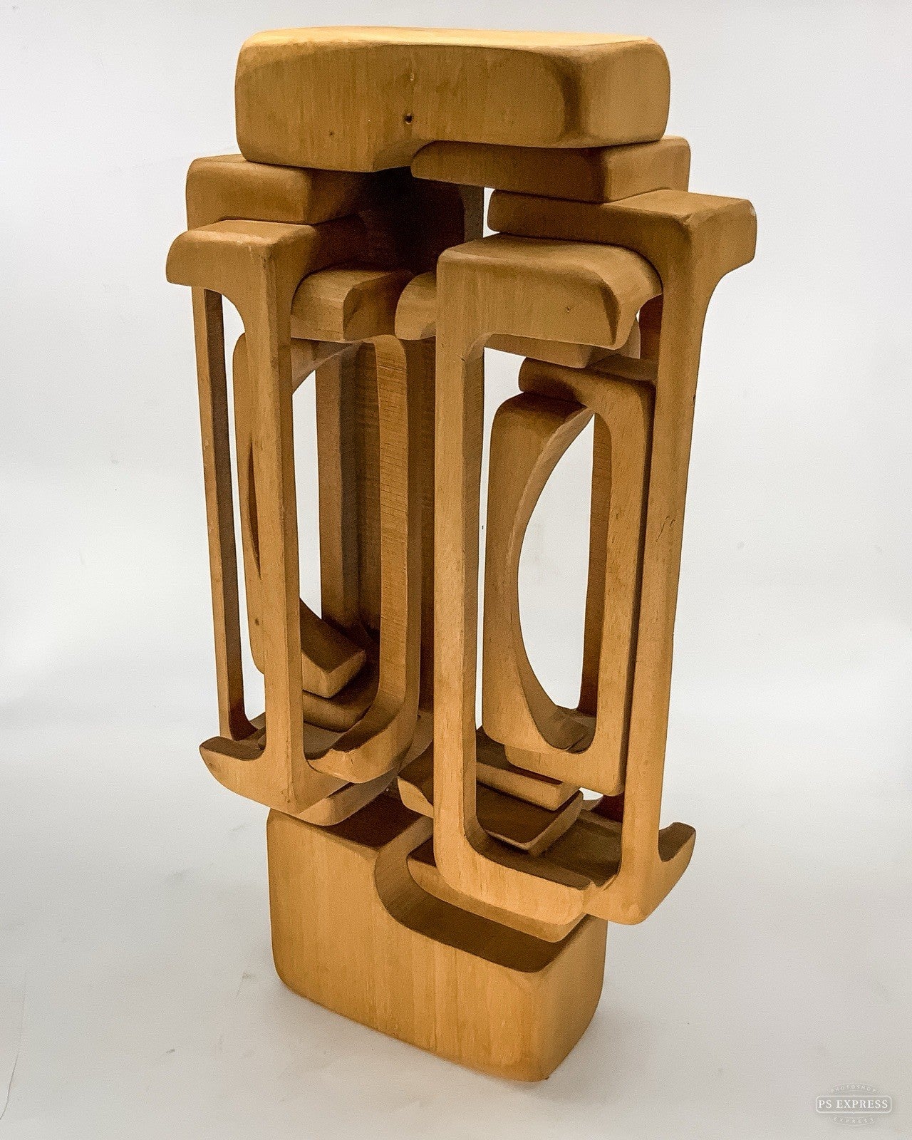 Brian Willsher Modernist Wooden Sculpture 1984 signed 43cm Mid Century ...