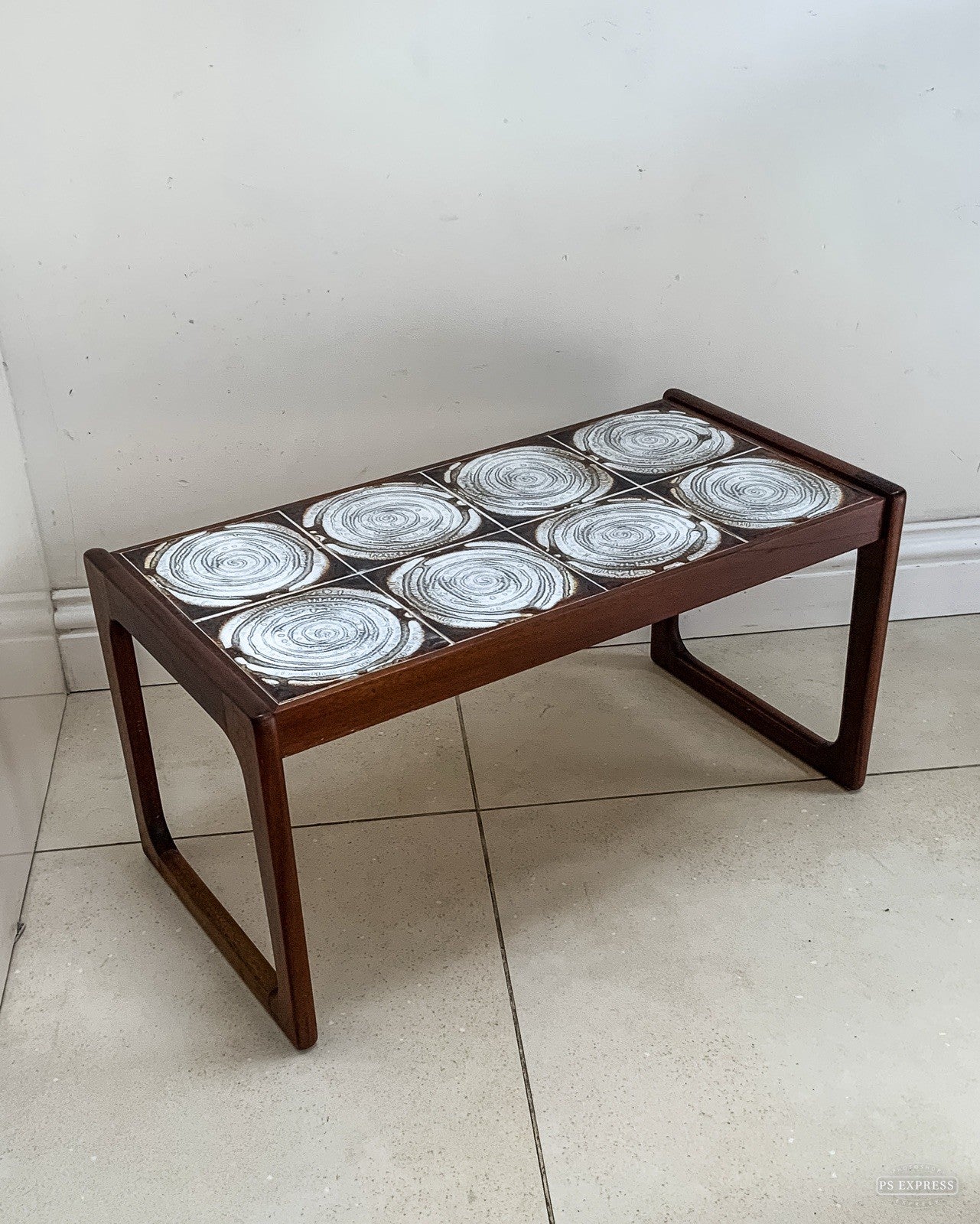 Danish Mid Century Tiled Side Table 70s Teak Design – SO Retro